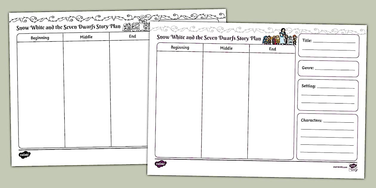 Snow White and the Seven Dwarfs KS1 Story Plan