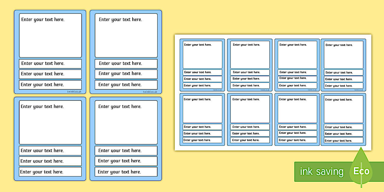 Playing Cards Template - Top Trump Maker - Twinkl Resources