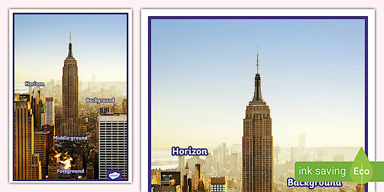 Painting Cityscapes Display Poster