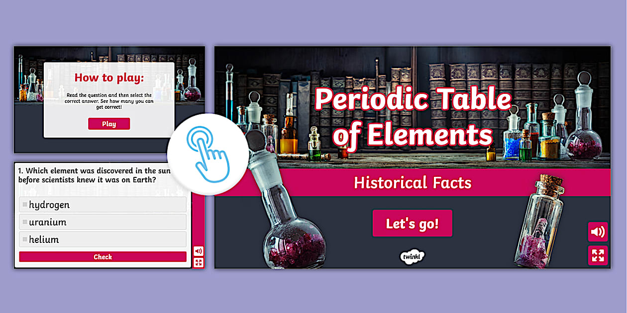 Periodic Table of Elements Historical Facts Interactive Quiz