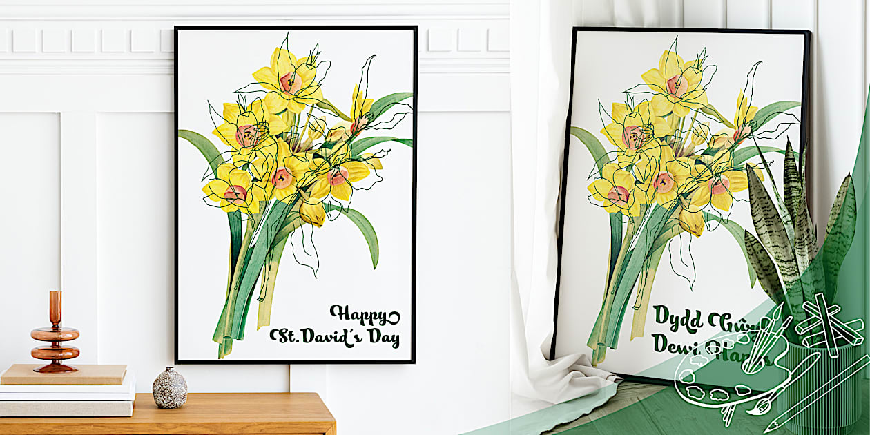 St David’s Day Daffodil Poster | Twinkl Art Gallery