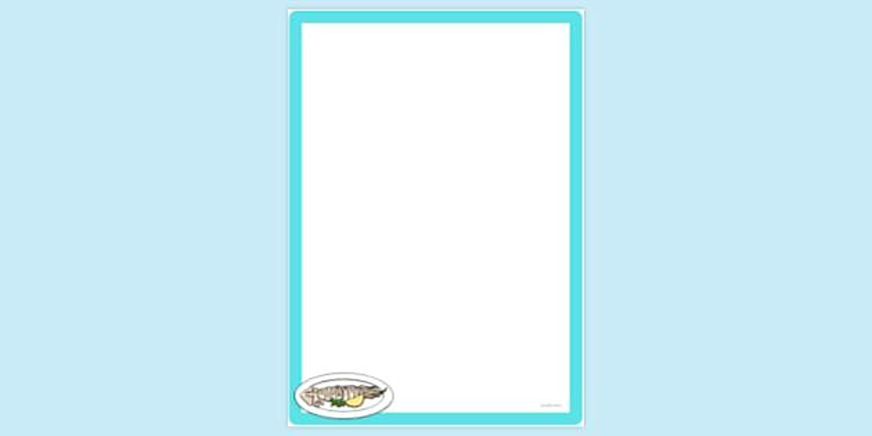 Squid on a Plate Page Border | Page Borders | Twinkl