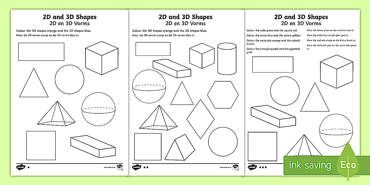 Shape And Space Worksheets - Twinkl South Africa - Twinkl