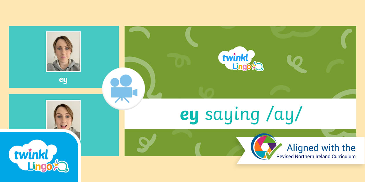Twinkl Lingo Stage 5/6: ey saying /ay/ sound video - Twinkl