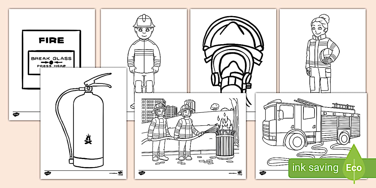 Fire Safety Coloring Pages for Kids | Fire Prevention Week
