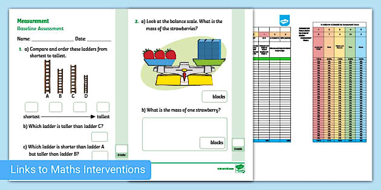 👉 Year 2 Measurement Baseline Assessment Booklet | Twinkl