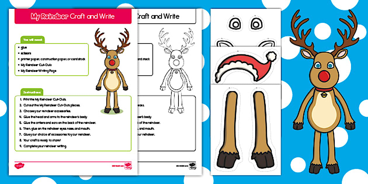 My Reindeer Craft and Write I Christmas I Creative Writing
