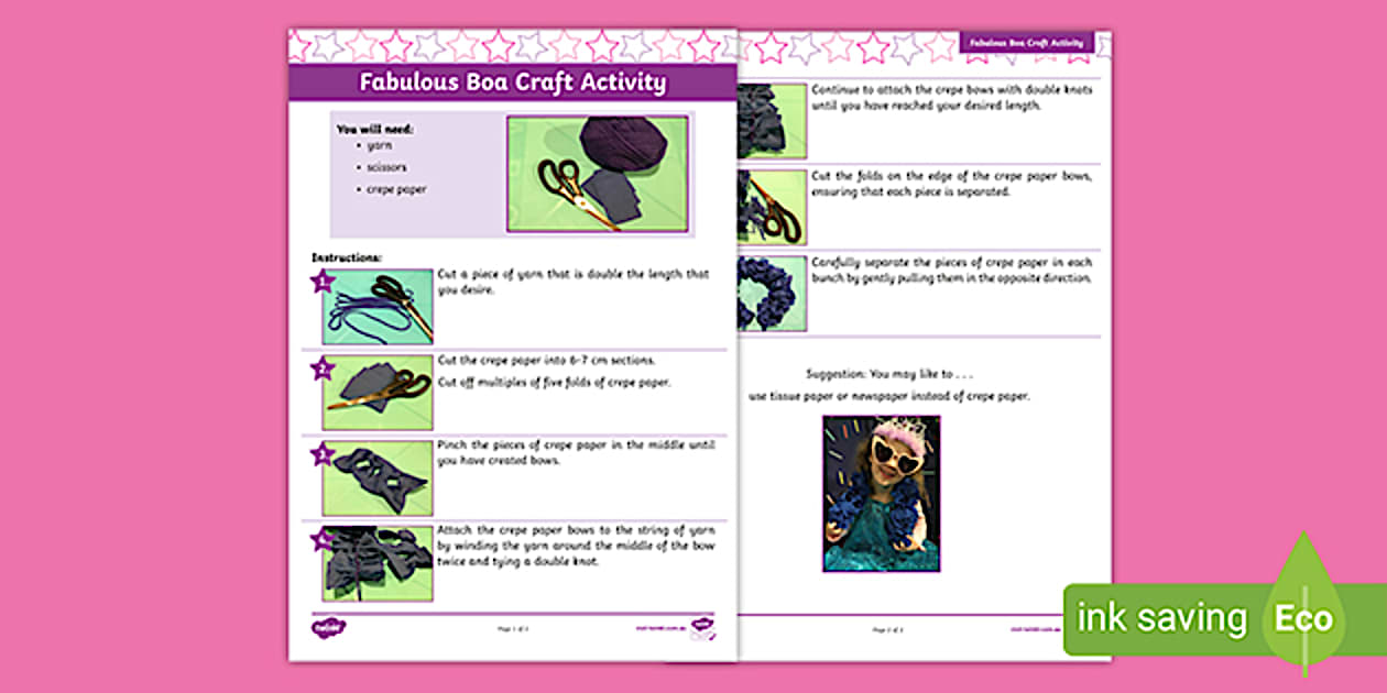 Whitney and Britney Chicken Divas - Fabulous Boa Craft Activity