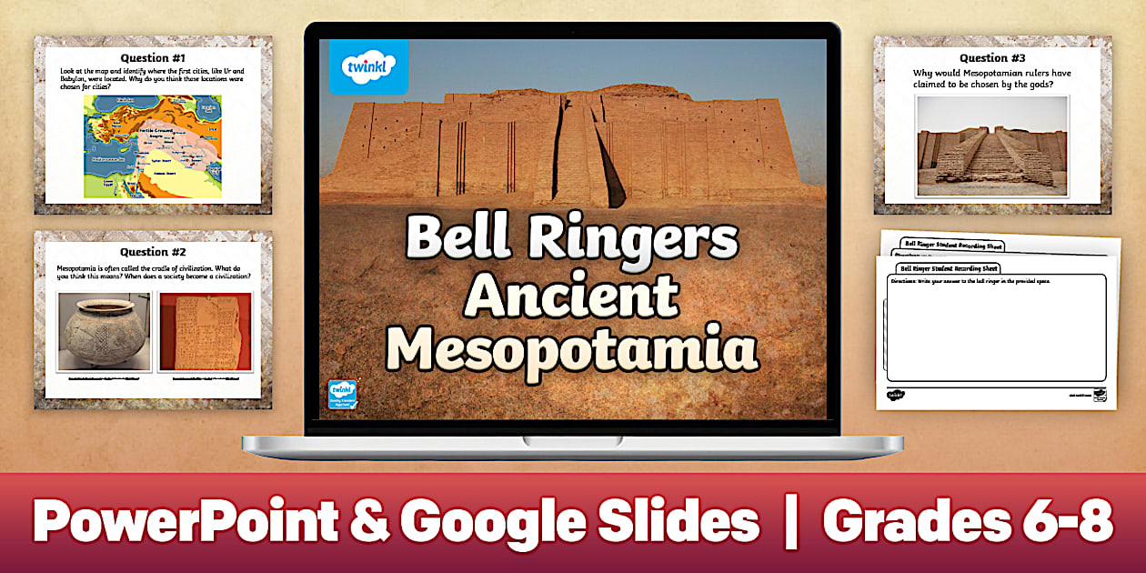 Ancient Mesopotamia Bell Ringers PowerPoint & Google Slides