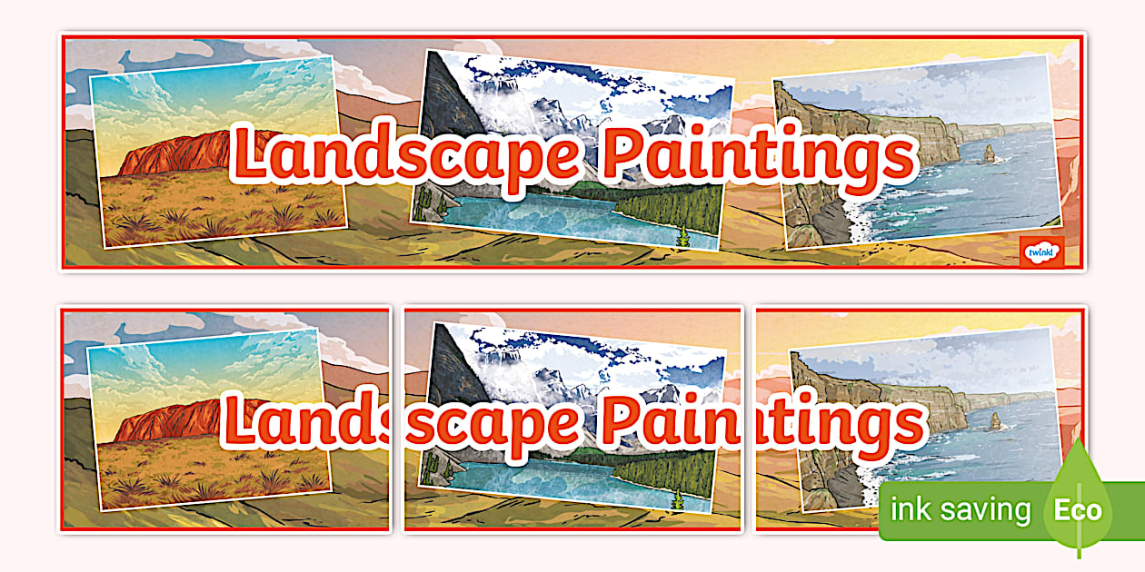 Landscape Paintings Display Banner Visual Arts 5th/6th Class