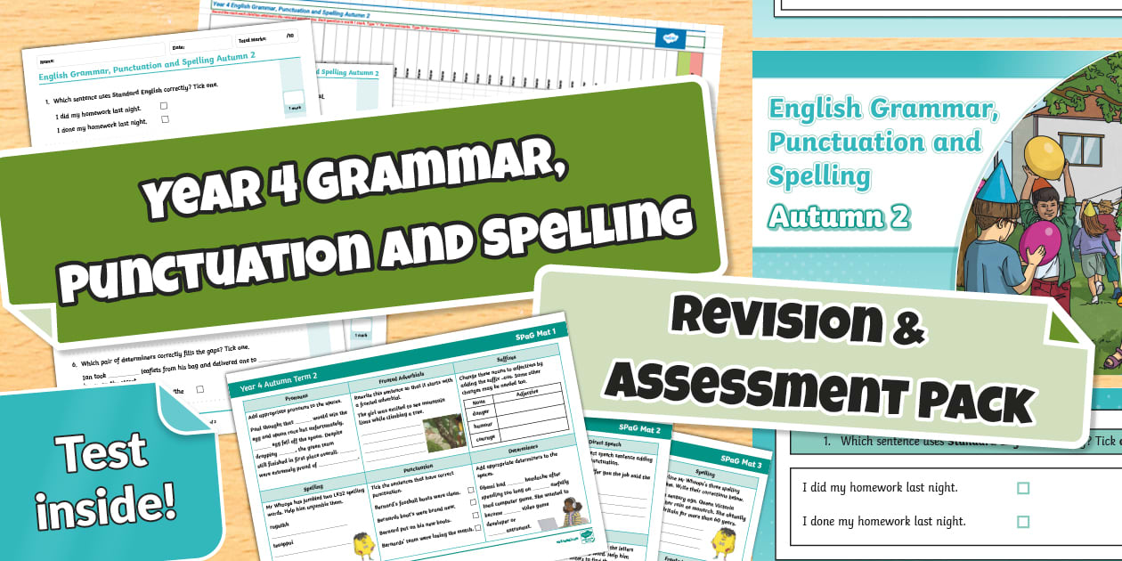 Year 4 Autumn 2 Grammar, Punctuation and Spelling Pack
