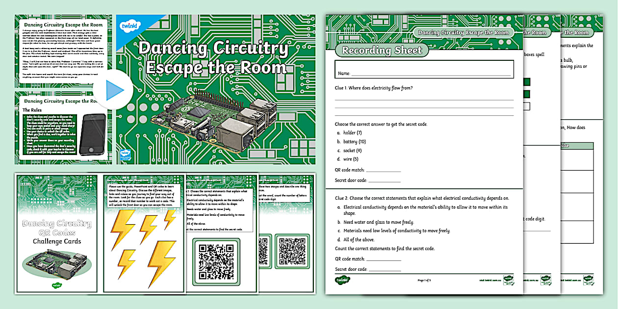 Dancing Circuitry Escape the Room (teacher made) - Twinkl