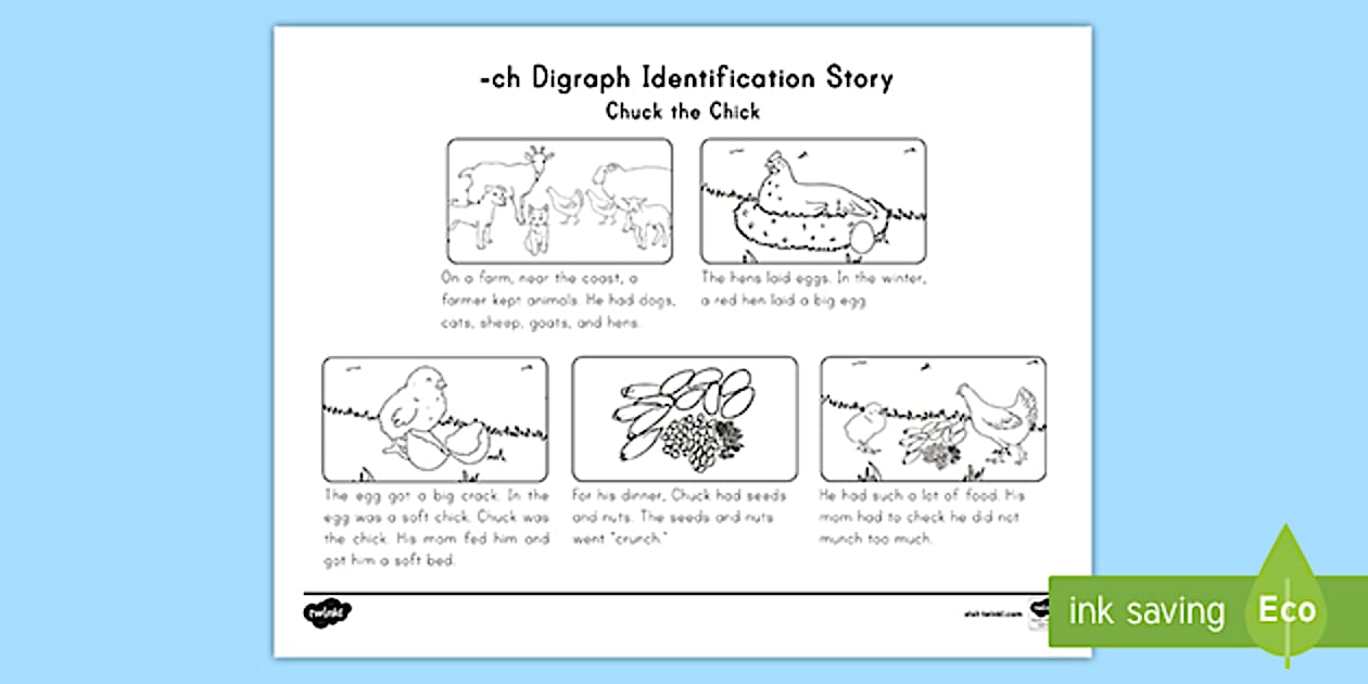 -ch Digraph Identification Story (Teacher-Made) - Twinkl