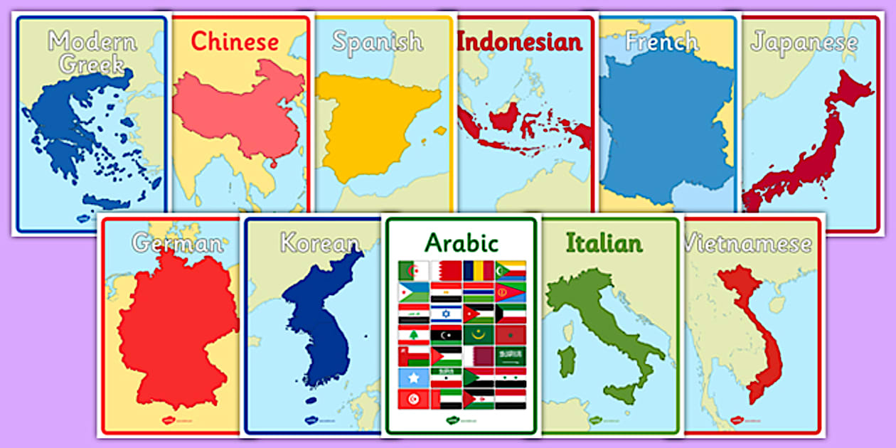Black and White Australian Curriculum Languages Book Covers