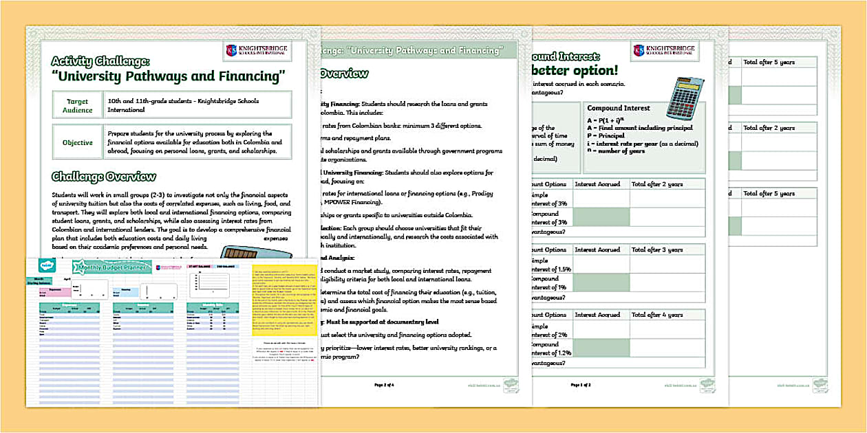 Pack: University financial model in pesos - Twinkl Colombia