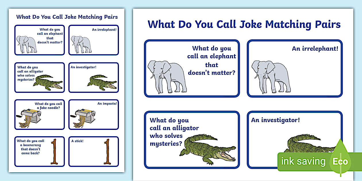 What Do You Call Joke Matching Pairs (teacher made) - Twinkl