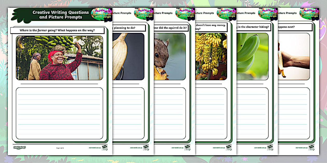 Banana Drama in the Jungle Creative Writing Prompt Pack