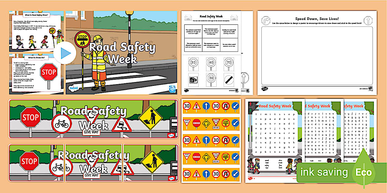 CfE First Level Road Safety Week Activity Pack - Twinkl