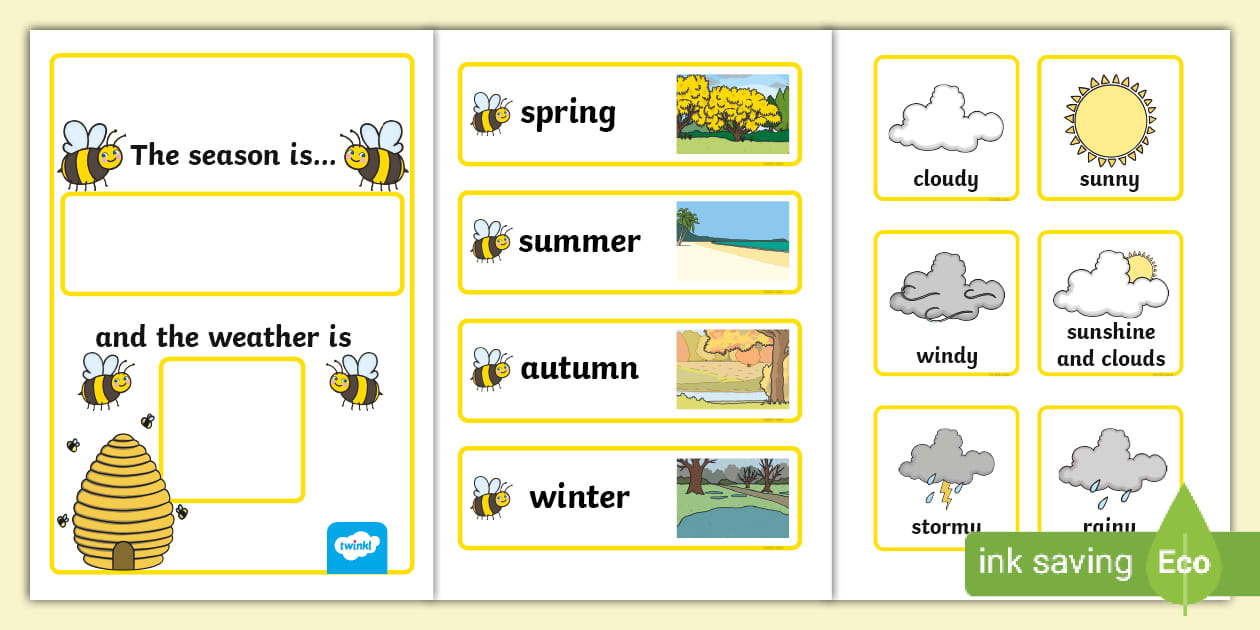 Bee-Themed Weather Display (teacher made) - Twinkl