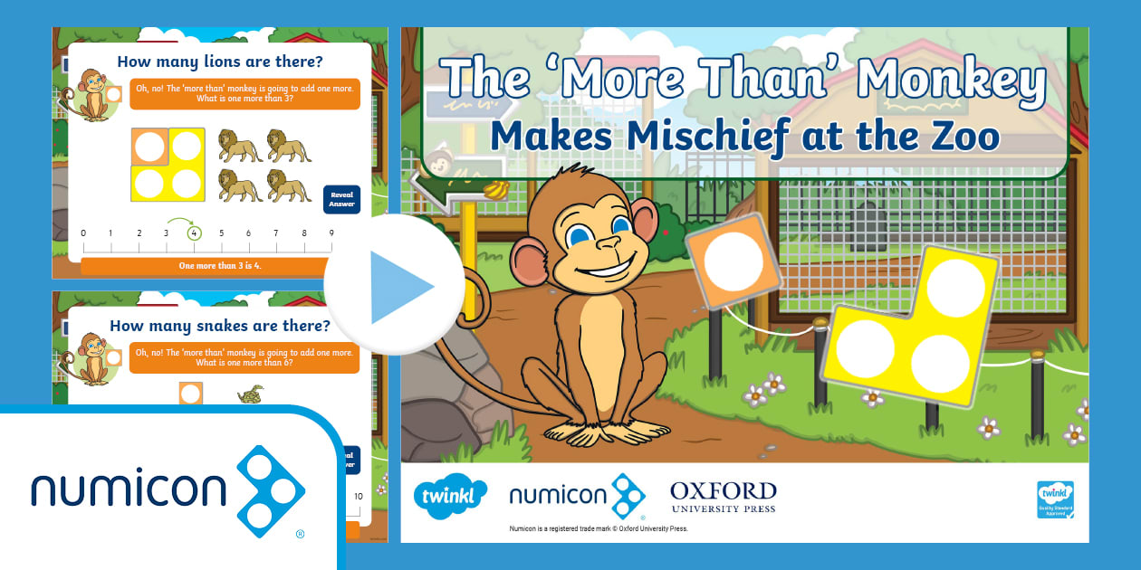 The One More Than Monkey PowerPoint (Teacher-Made) - Twinkl