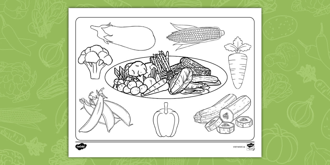 Coloriage : Les légumes - Twinkl Colouring (teacher made)