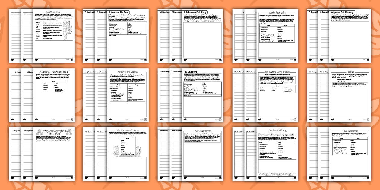 Eighth Grade Fall Creative Writing Pack (Teacher-Made)