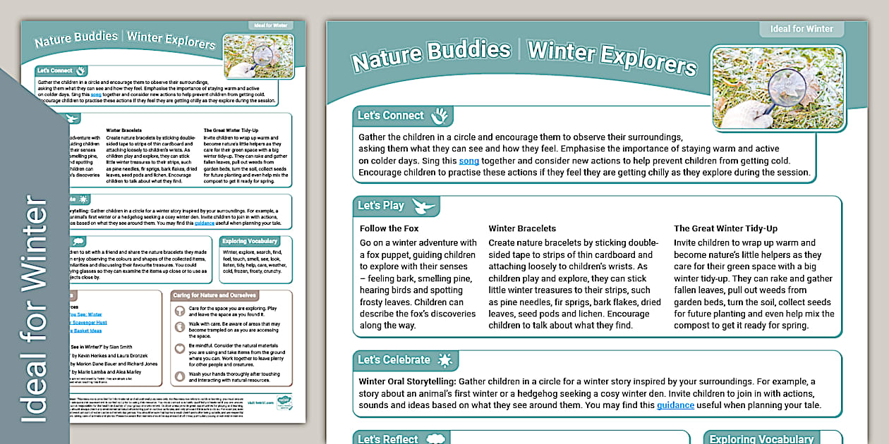 EYFS Nature Buddies Outdoor Learning: Winter Explorers