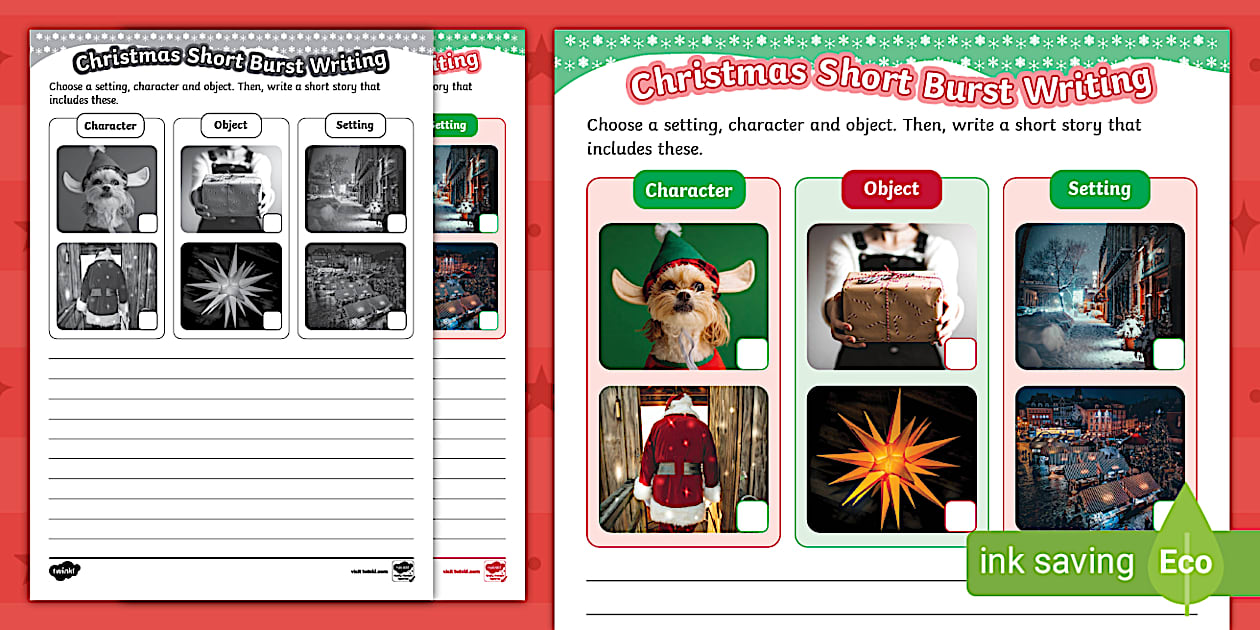 Christmas Short Burst Writing Frame