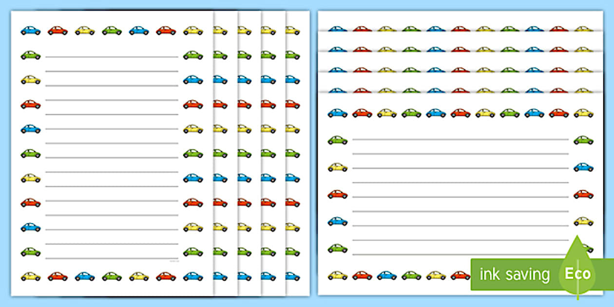 Editable Car Page Border Pack - Twinkl