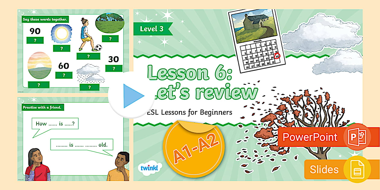 ESL Curriculum Level 3, Lesson 6 (teacher made) - Twinkl