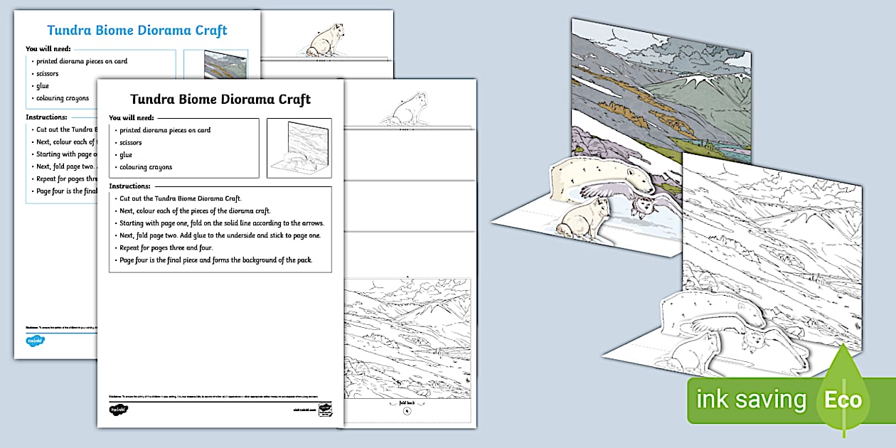 Tundra Biome Diorama Craft (teacher made) - Twinkl
