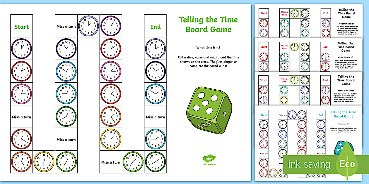 Telling the Time Games | Maths Board Games | Twinkl - Twinkl