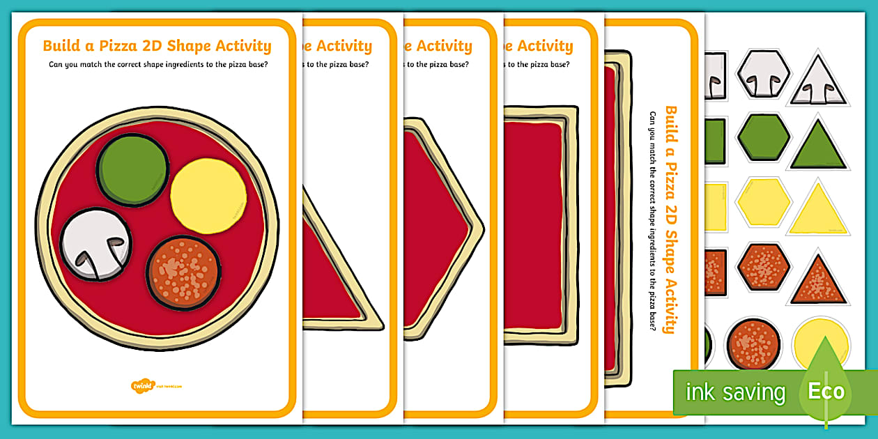 Pizza 2D Shape Matching Activity (Teacher-Made) - Twinkl