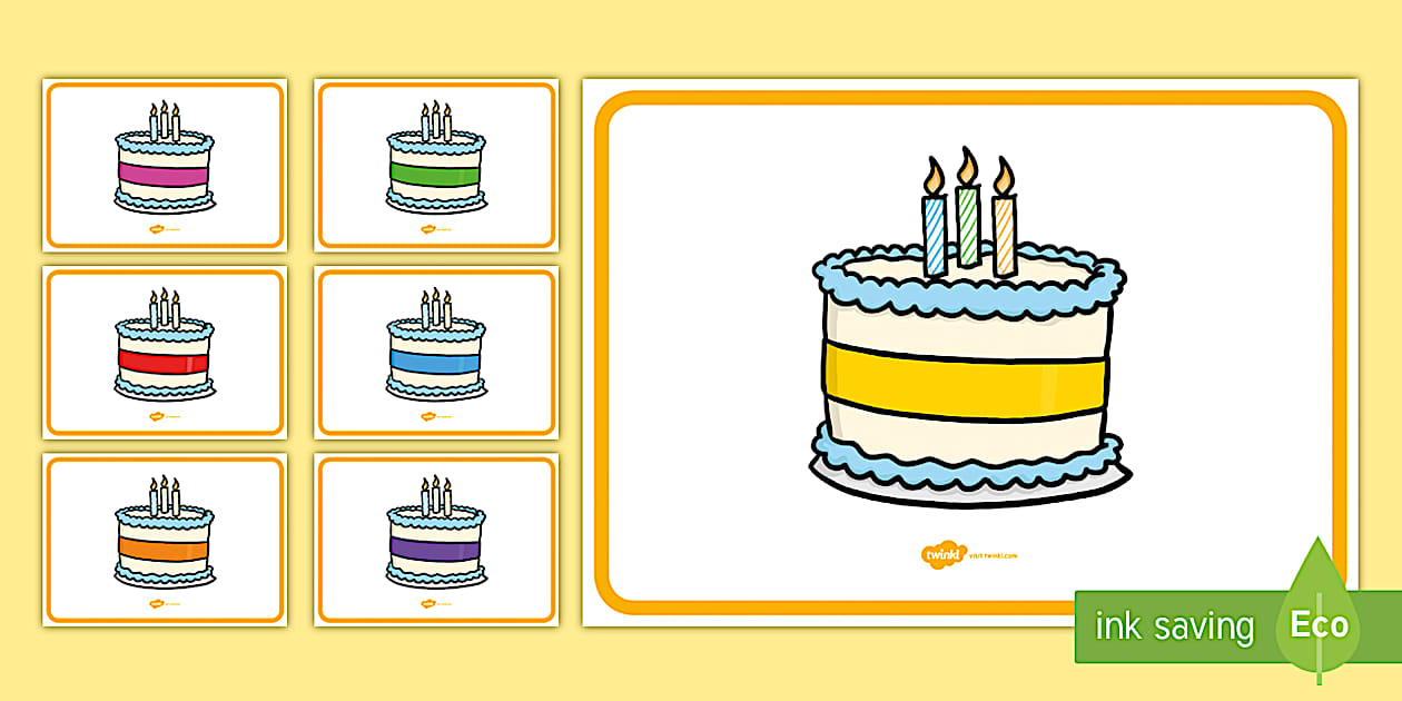 👉 Editable Birthday Cakes (3 Candles) (teacher made)