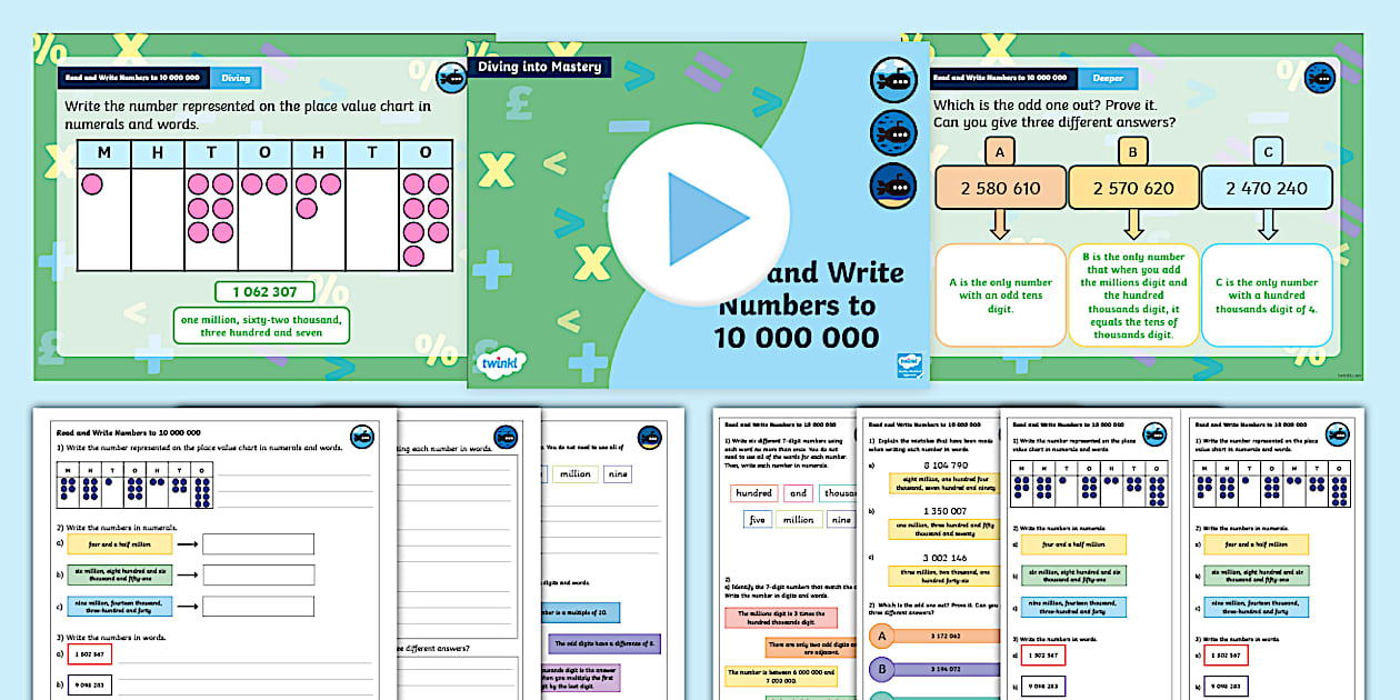👉 Y6 DIM: Step 3 Read and Write Numbers to 10 000 000