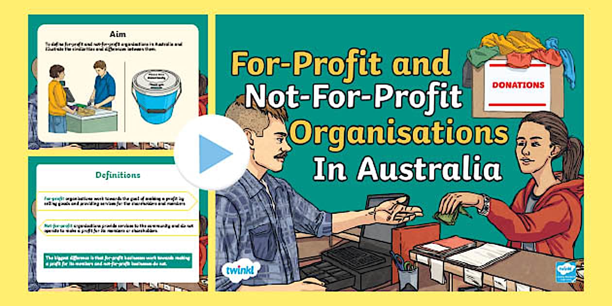 Year 6 For-Profit & Not-For-Profit Organisations PowerPoint