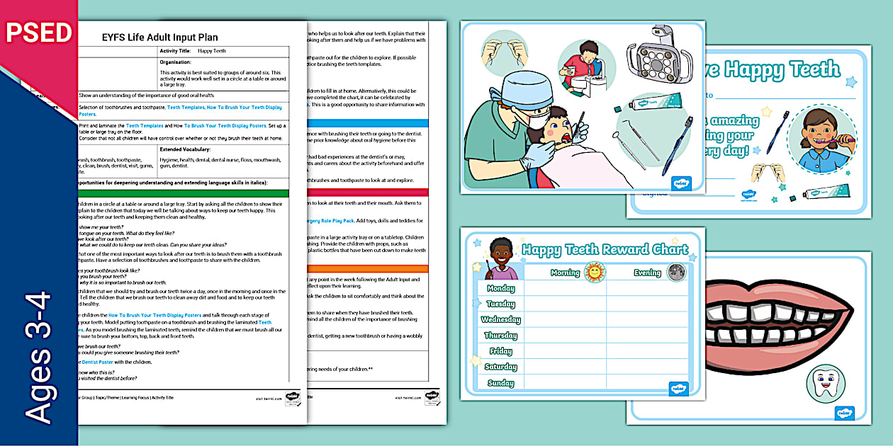 EYFS Happy Teeth Adult Input Plan and Resource Pack - Twinkl