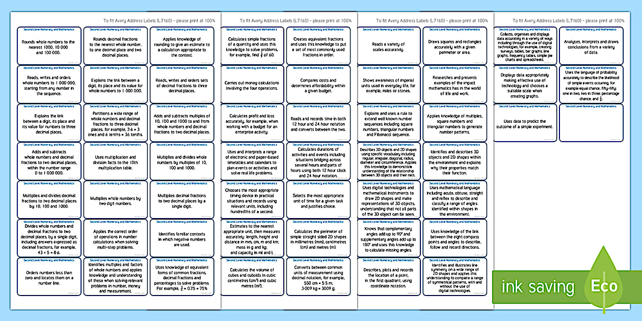 CfE Second Level Numeracy and Mathematics Benchmark Assessment