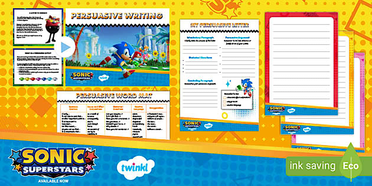 FREE! - Sonic: Letter to Eggman Persuasive Writing Activity