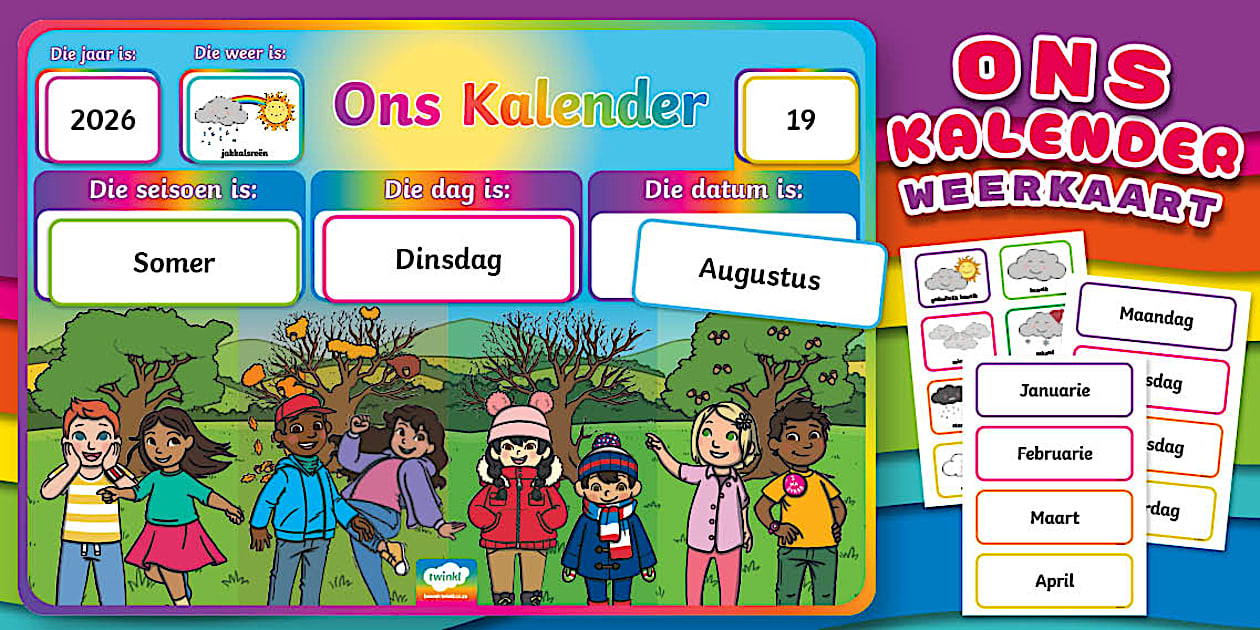 Gr R LV - Daaglikse Kalender - Weerkaart (KABV-Belyn)