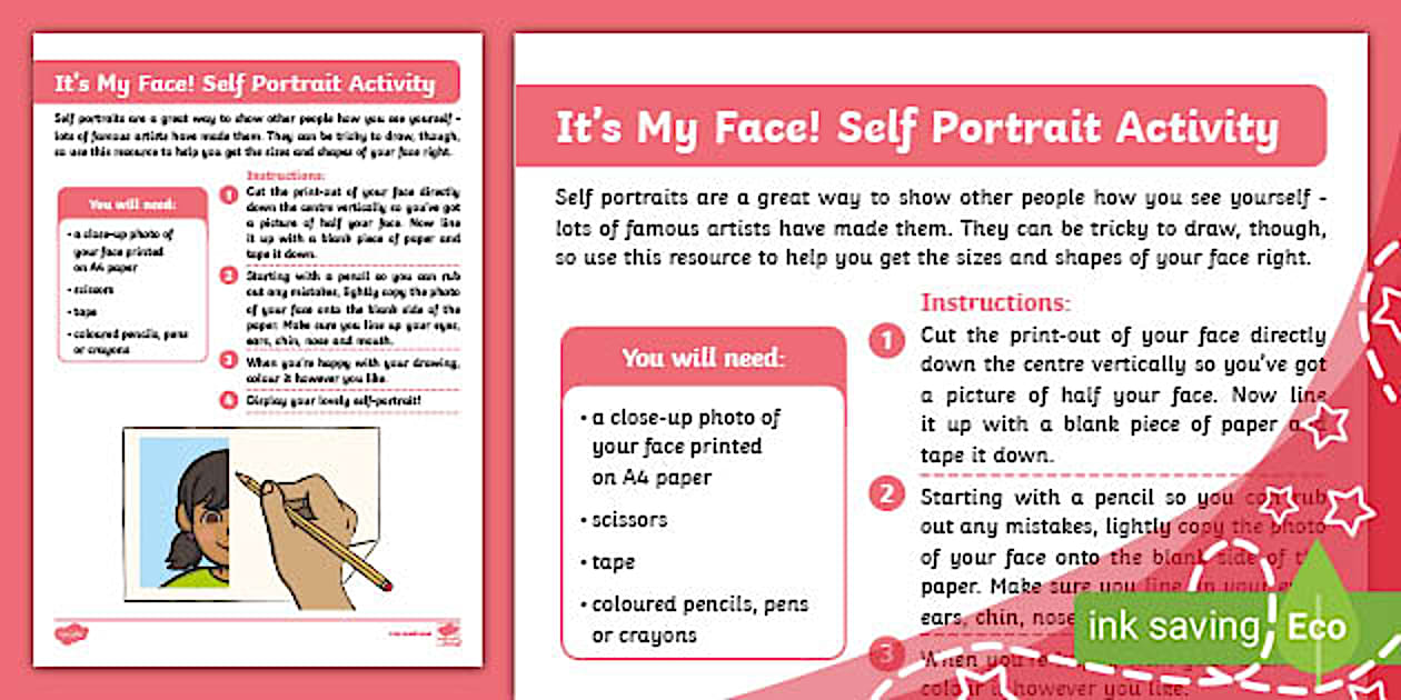 It's My Face! Self Portrait Activity (teacher made) - Twinkl