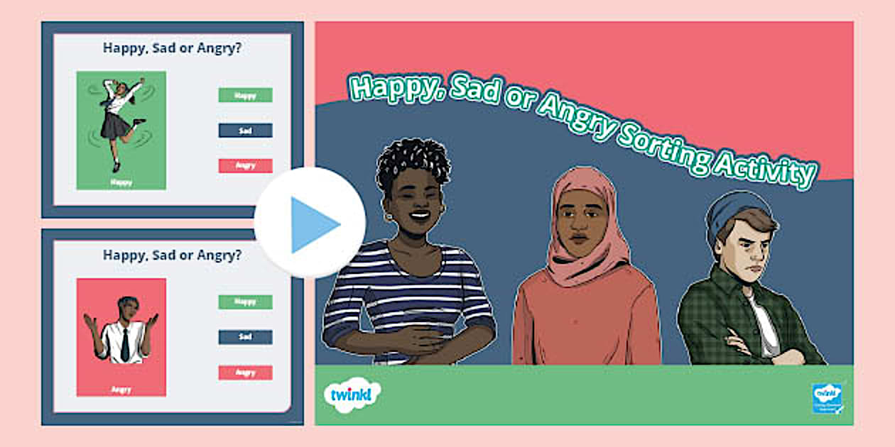 SEND: Older Learners: Happy, Sad or Angry Sorting Activity