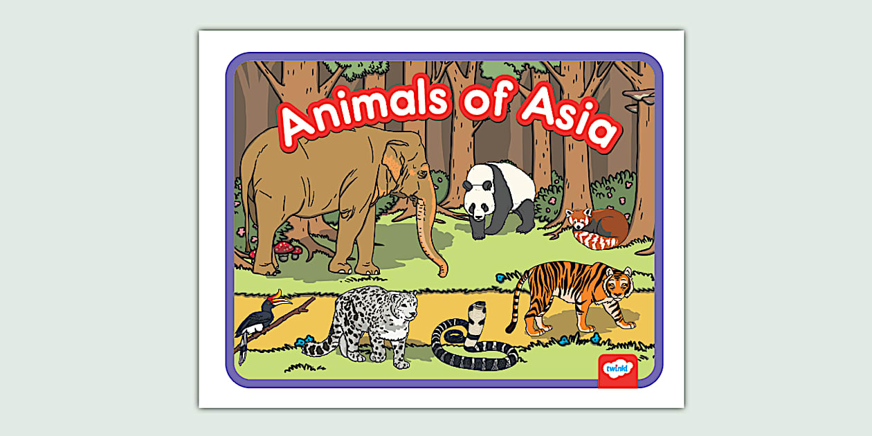 Animals of Asia Display Poster - Twinkl
