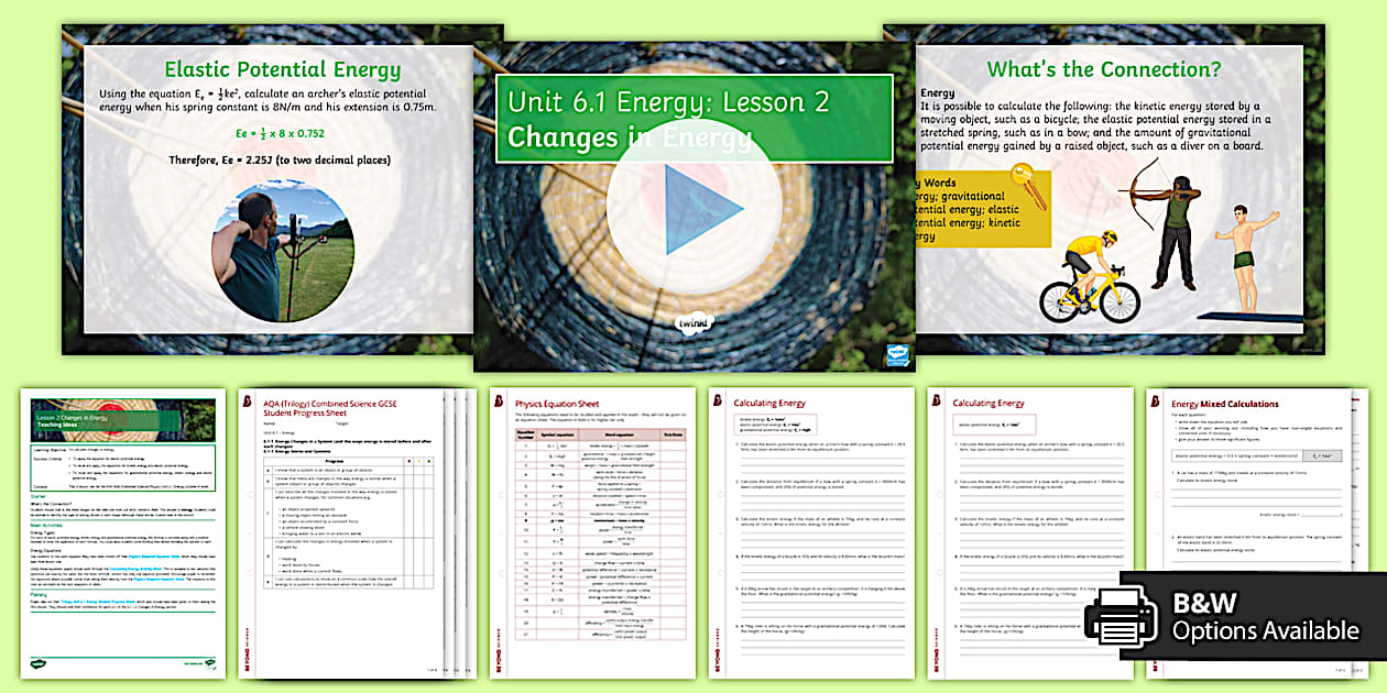 AQA Energy Lesson 2: Changes in Energy | Beyond Secondary