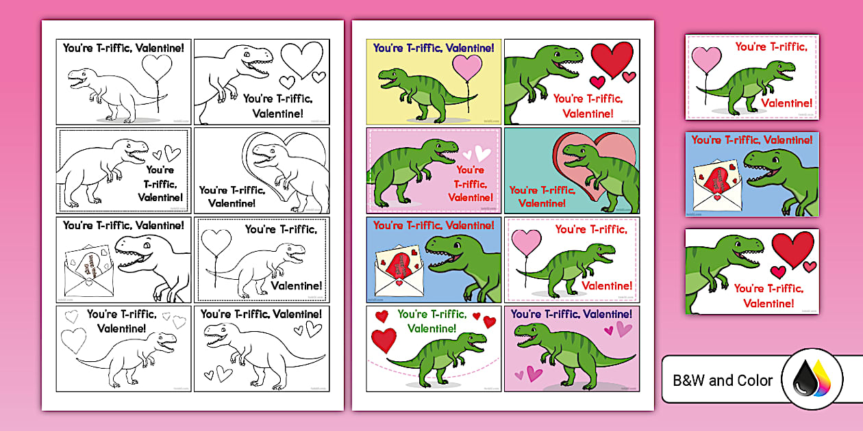 T Rex Valentines | Valentine's Day | Twinkl USA
