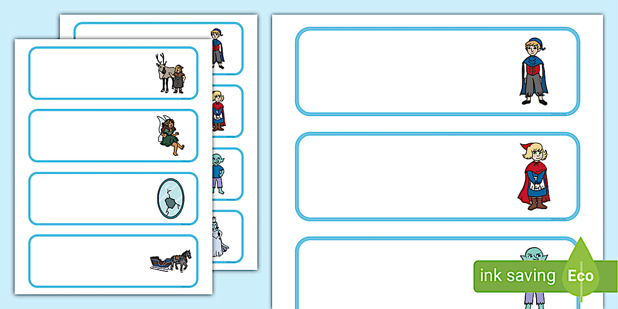 The Snow Queen Story Editable Labels (teacher made) - Twinkl