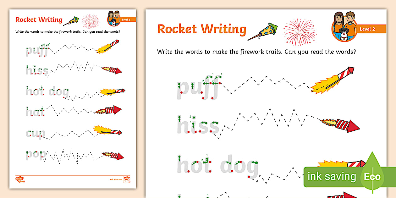 Level 2 Rocket Letter Formation (teacher made) - Twinkl