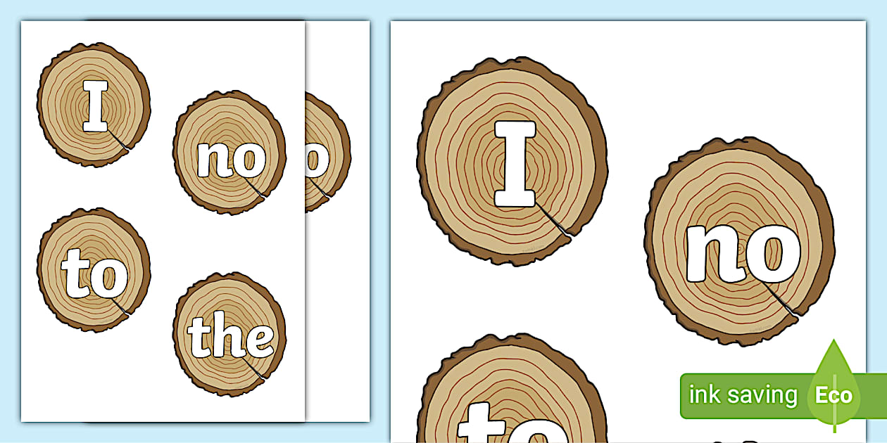 👉 Phase 2 Tricky Words on Tree Logs - (teacher made)
