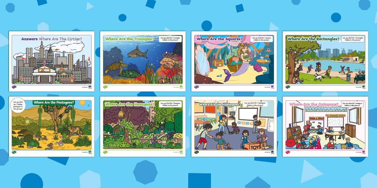 👉 2D Shapes Where's the ...? I Spy Activity Pack
