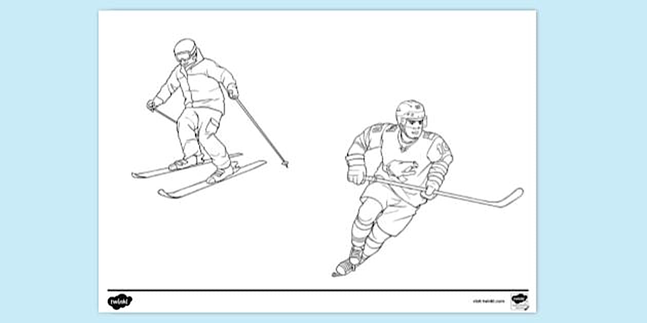 Winter Sports Colouring | Colouring Sheets (Teacher-Made)